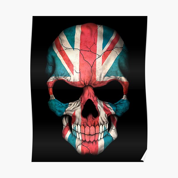 "British Flag Skull " Poster by JeffBartels | Redbubble