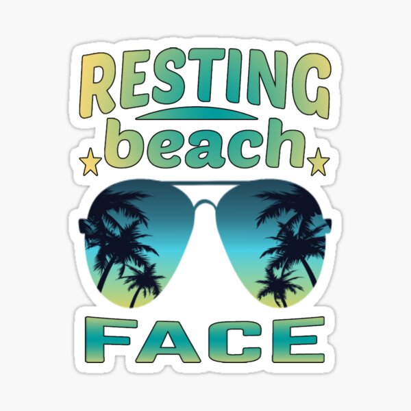 "Resting Beach Face " Sticker by Yourshop33 | Redbubble