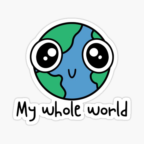 "Cute world for kids" Sticker by Alohasushi | Redbubble