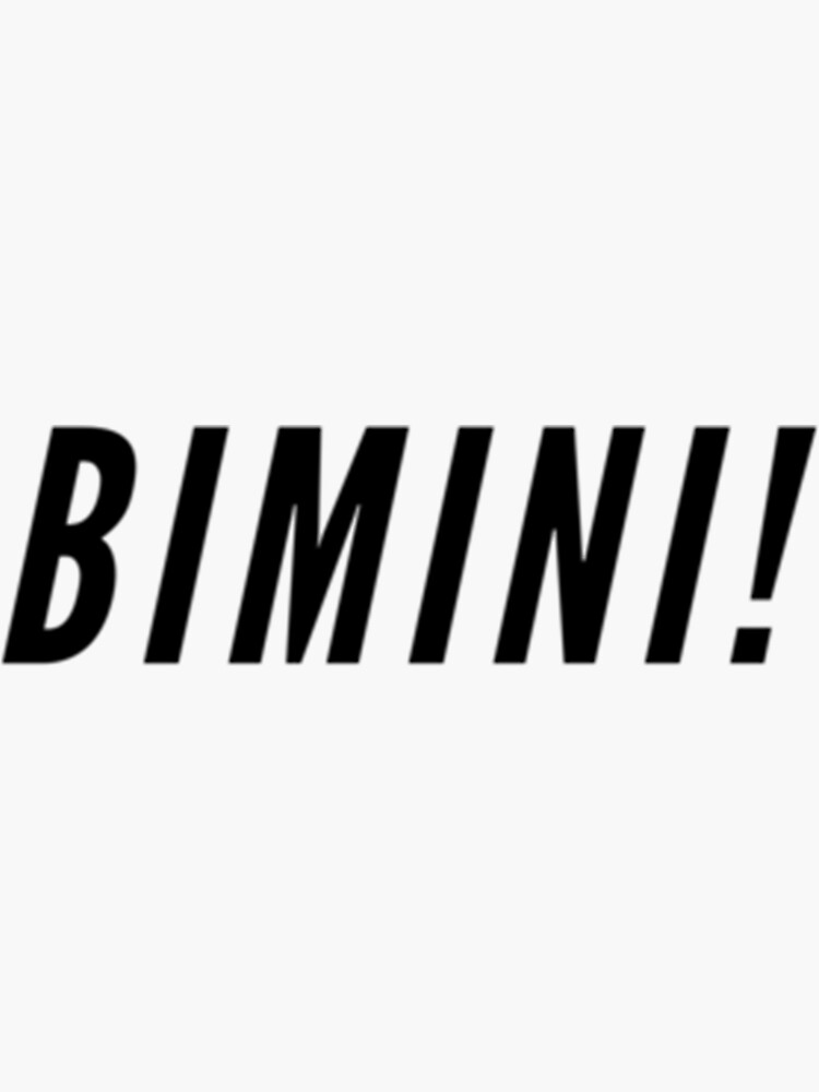 "bimini " Sticker by ApparellPrints | Redbubble