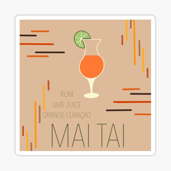 "Mai tai" Sticker for Sale by Mcilano1 | Redbubble