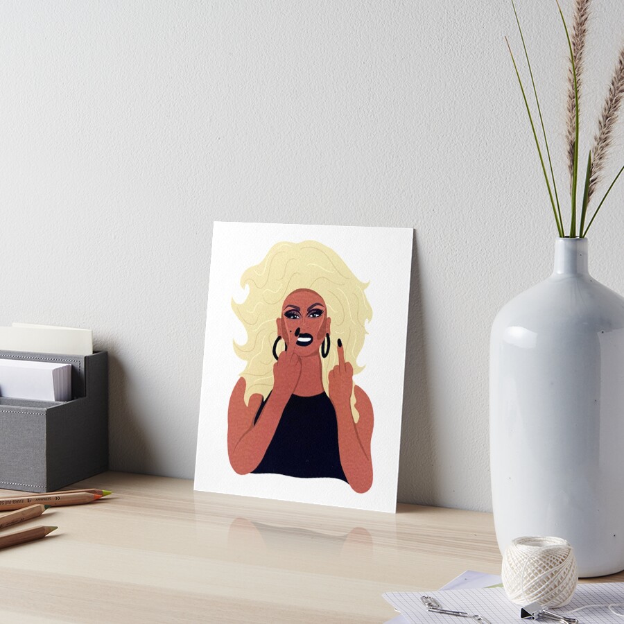 "RuPaul Middle Finger - RuPaul_s Drag Race " Art Board Print by ...