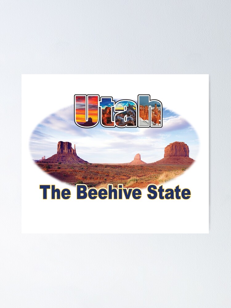 "Utah - The Beehive State" Poster for Sale by GnuArt | Redbubble