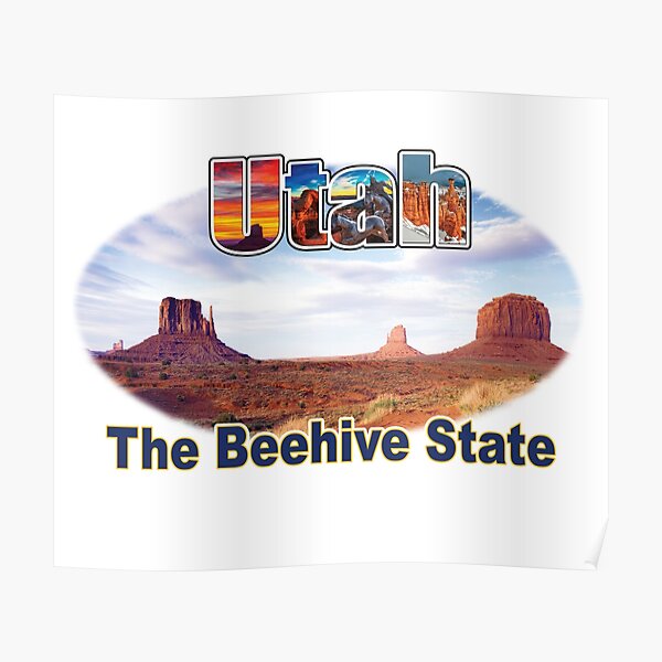 "Utah - The Beehive State" Poster for Sale by GnuArt | Redbubble