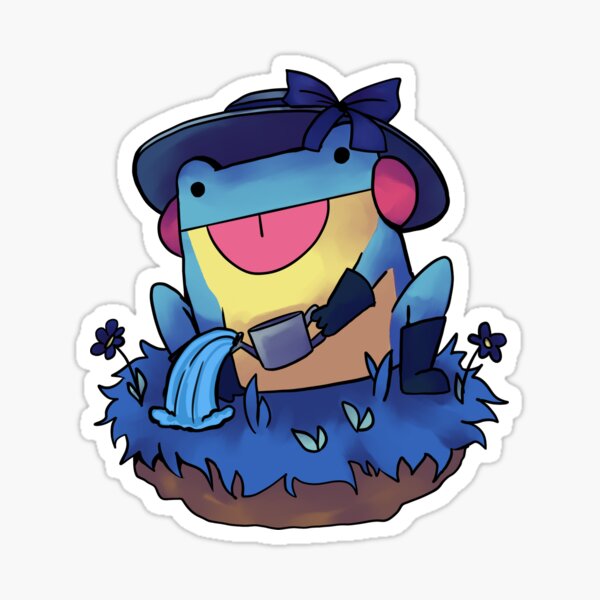"Blue Frog" Sticker by BudgetGeguri | Redbubble
