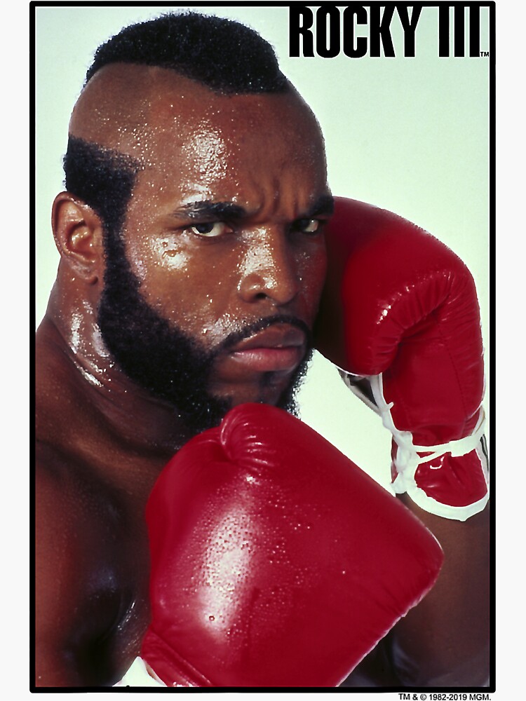 "Rocky 3 Clubber Lang Fight Pose Full Color Poster" Sticker by ...