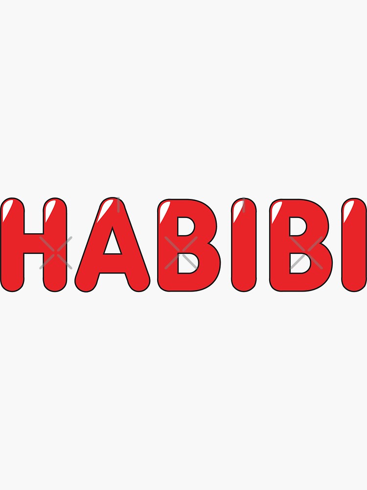 "habibi" Sticker by hoodbydesign1 | Redbubble