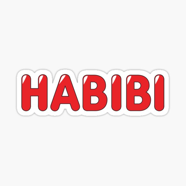 "habibi" Sticker by hoodbydesign1 | Redbubble