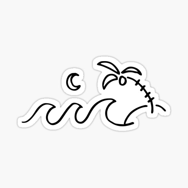 "island life doodle" Sticker for Sale by cgidesign | Redbubble