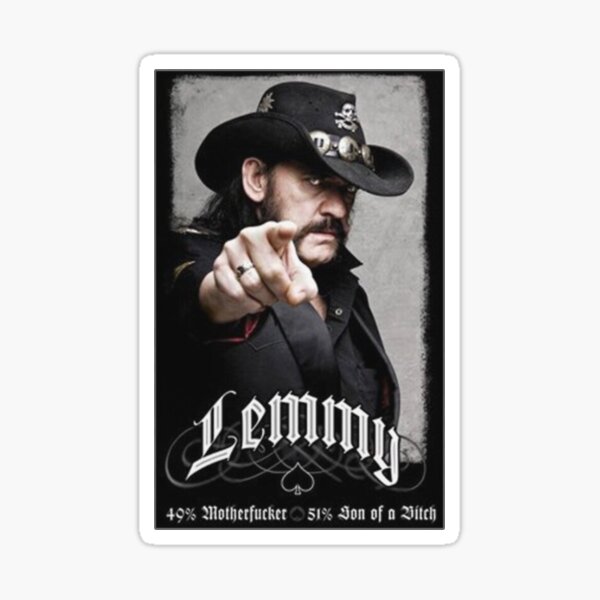 "Perfect Legend - Lemmy Kilmister 6" Sticker by PotterCar | Redbubble