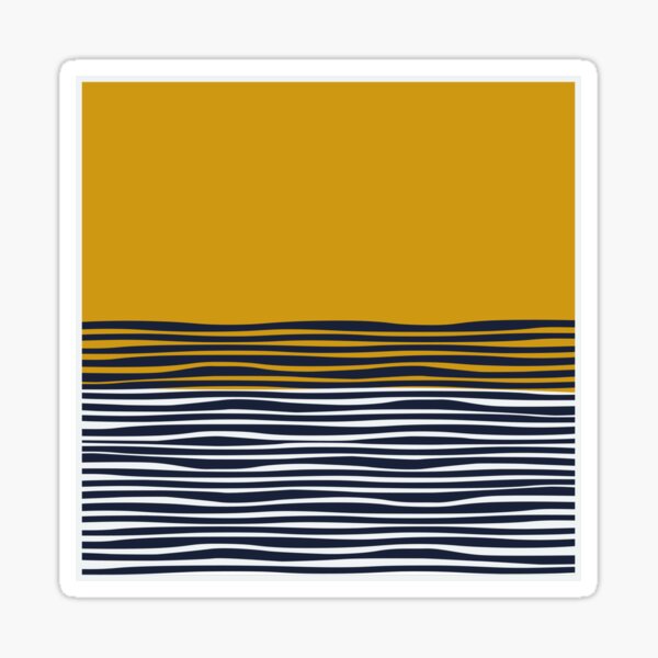 "Simple, Wave, Line Art" Sticker by go-s-rak | Redbubble
