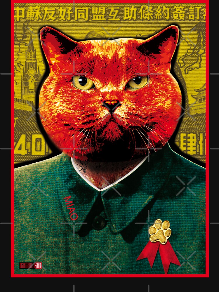 "Cat Katze Kater MAO MIAO Zedong Tse-tung Tsetung" T-Shirt von ...