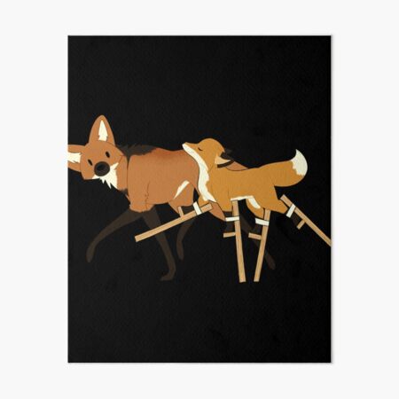 "Stilts Fox V-Neck ." Art Board Print by sansomzyprat | Redbubble