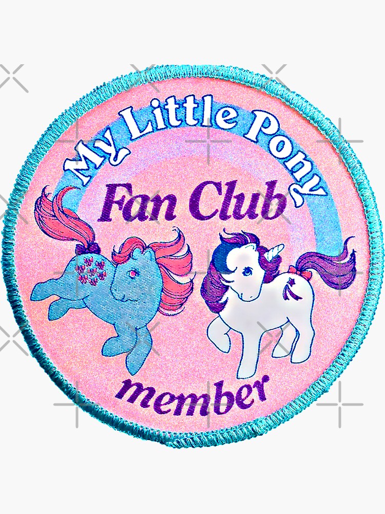"G1 1980S My Little Pony Fan Club (Sky Blue)" Sticker for Sale by ...