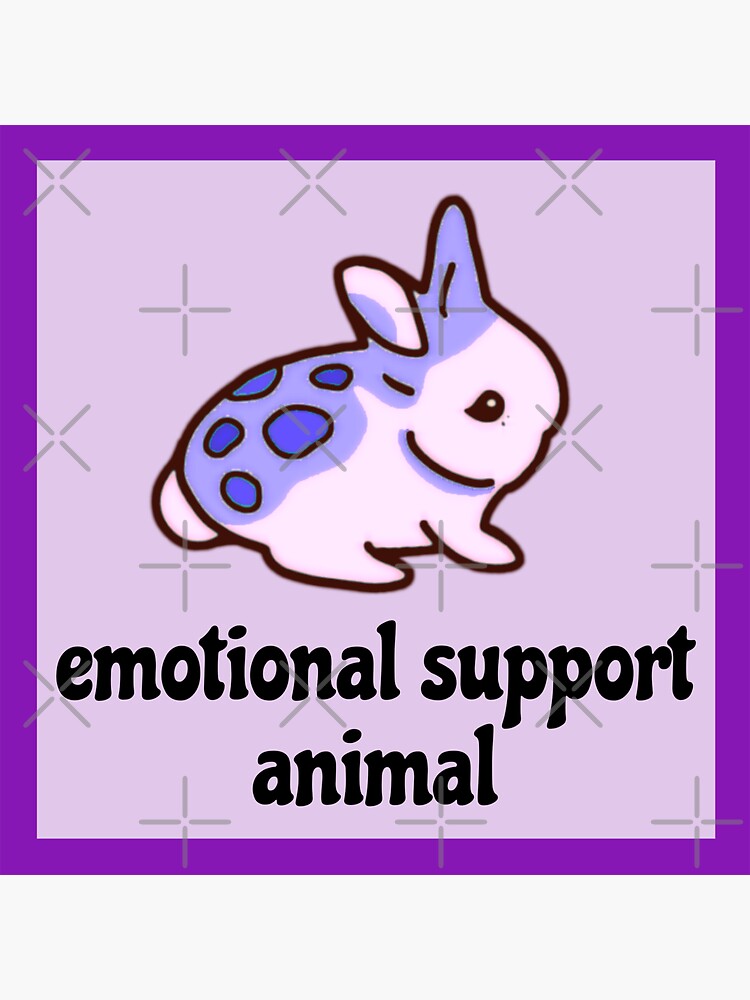 "Emotional Support Animal | Be Strong with Bunny" Sticker by wigobun ...