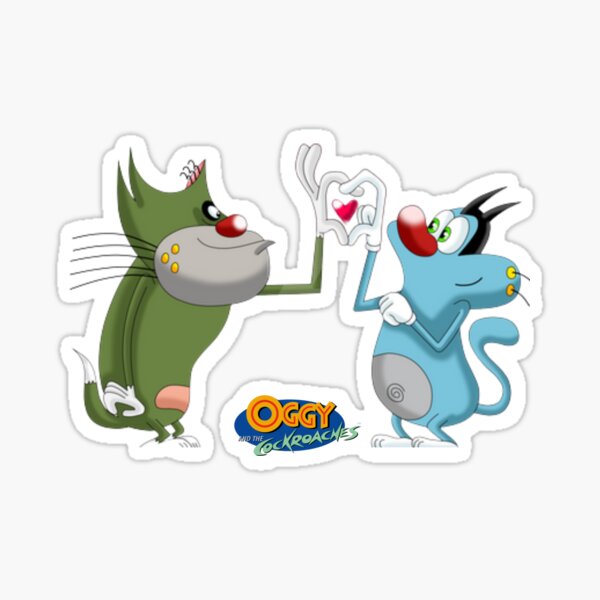 "oggy and cockroaches" Sticker by zanoba-store | Redbubble