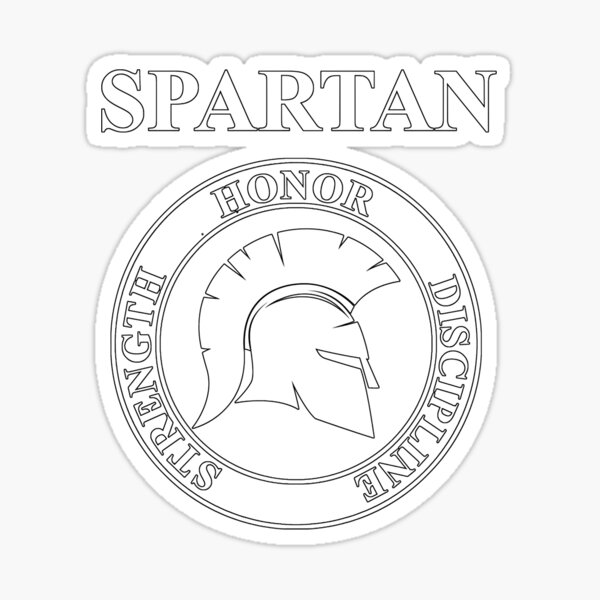 "Spartan Warrior Virtues Of Sparta" Sticker by Barro1402 | Redbubble