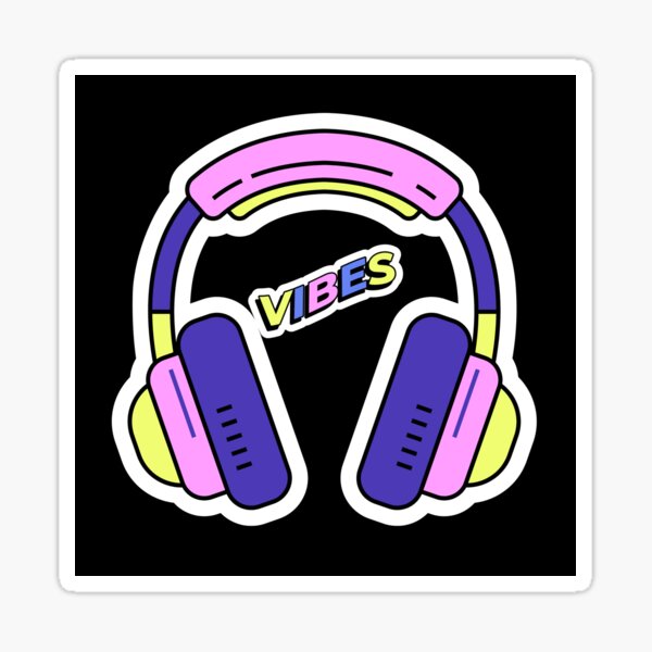 "Music Vibes" Sticker by Showmee | Redbubble