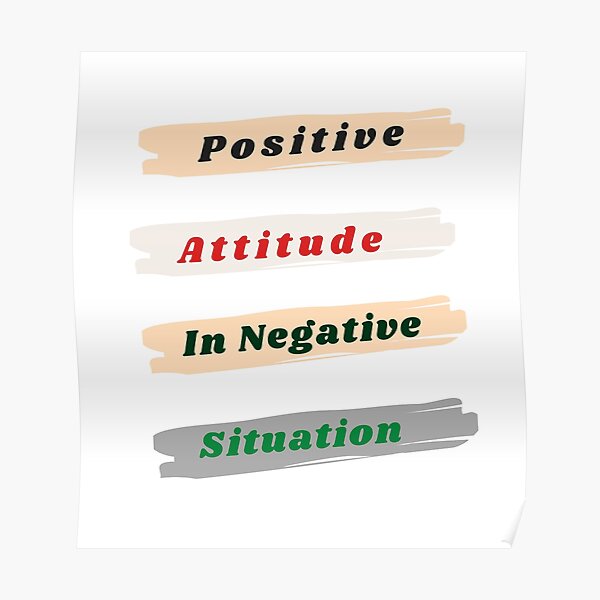 "Positive Attitude" Poster for Sale by SRKSHOP | Redbubble