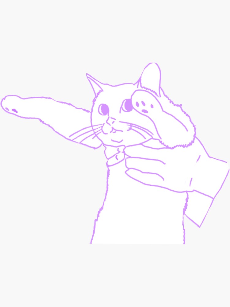 "Chill Cat " Sticker for Sale by EbonyEclipse | Redbubble