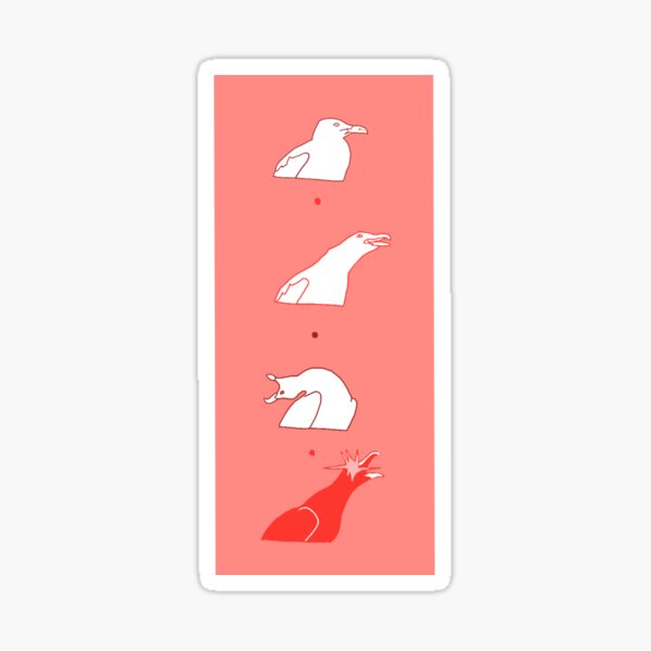 "Seagull Rage" Sticker for Sale by EbonyEclipse | Redbubble