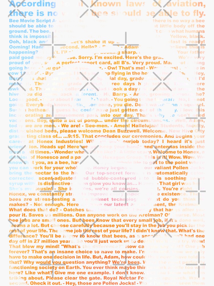 "Full Bee Movie Script Retro Graphic, Customize Kids Summer, Amazing ...