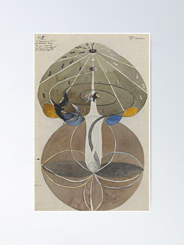 "Hilma af Klint Der Baum der Erkenntnis Nr. 2, Serie W 1915" Poster von ...