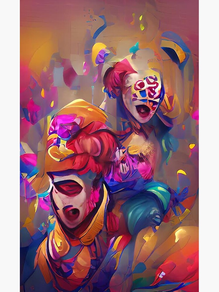 "Abstract Clown Art Portrait" Poster for Sale by Faebler | Redbubble