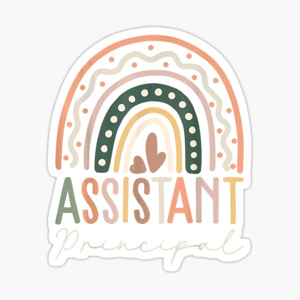 "Assistant Principal Rainbow Funny Job Title School Worker" Sticker by ...