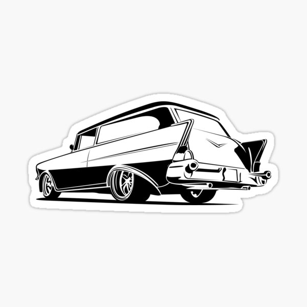 "Chevy Nomad" Sticker by bustednut | Redbubble