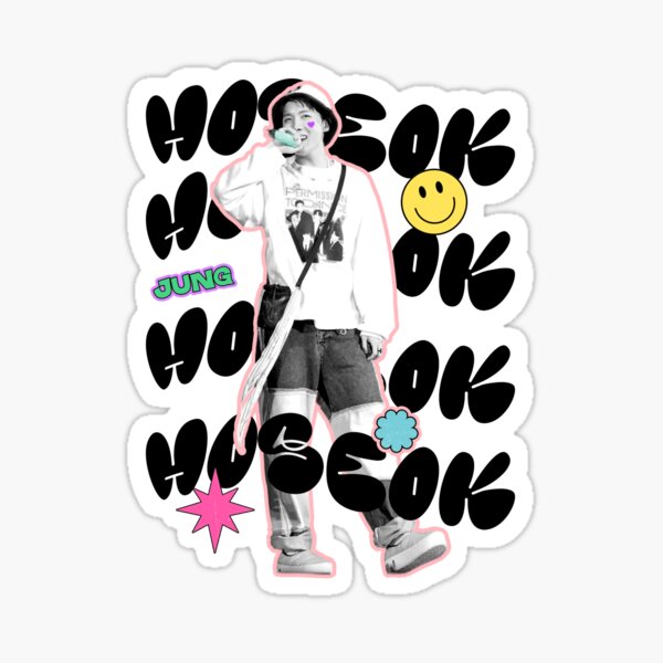 "JHOPE BTS HOBI Fanart " Sticker by mondongos | Redbubble