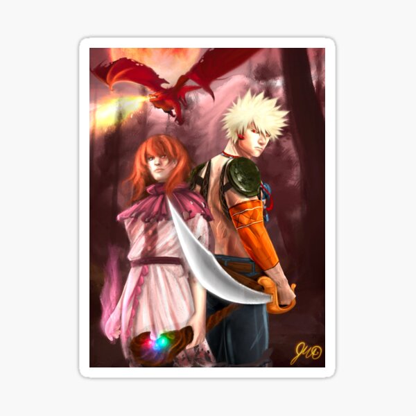 "Kacchako fantasy world" Sticker for Sale by Kitsunefire7 | Redbubble