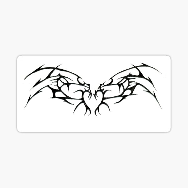 "Cyber sigil tattoo style design" Sticker for Sale by valentines-days ...