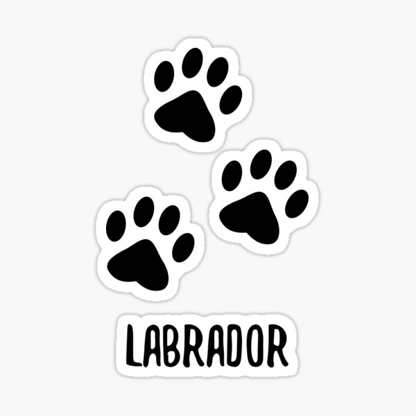 "Labrador Paw Print Seal" Sticker by chanzds | Redbubble