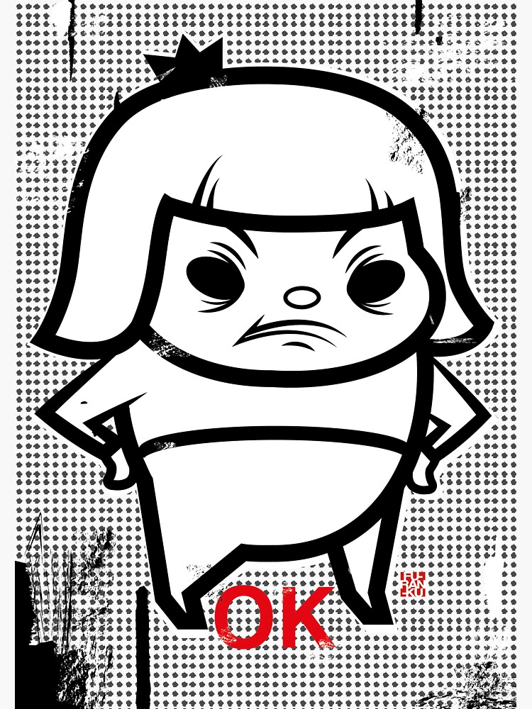 "OK, Angry Girl" Sticker by FuRanKuStudio | Redbubble