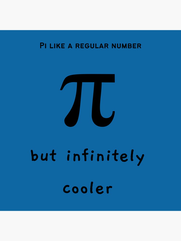 "Pi irregular number infinitely blue - Pi day quotes " Sticker by ...