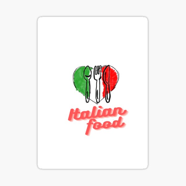 "Italian food" Sticker by Secat | Redbubble