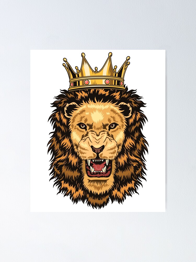 "Angry Lion" Poster for Sale by Awesomeconcept | Redbubble