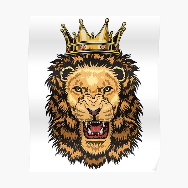 "Angry Lion" Poster for Sale by Awesomeconcept | Redbubble