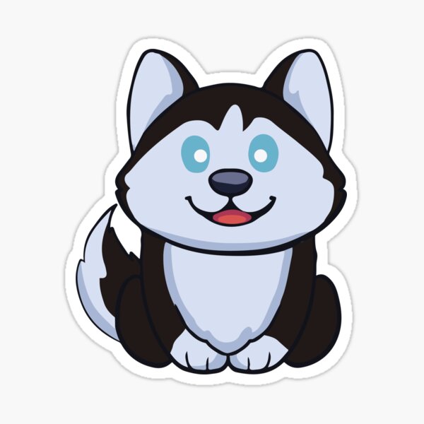 "Cute Chibi Husky / Happy Husky" Sticker for Sale by AgentFM | Redbubble