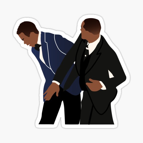 "Will Smith slaps Chris Rock Sticker" Sticker by Retrinio88 | Redbubble
