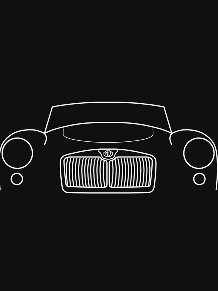 "1961 MGA classic car outline graphic (white) Classic ." T-shirt for ...