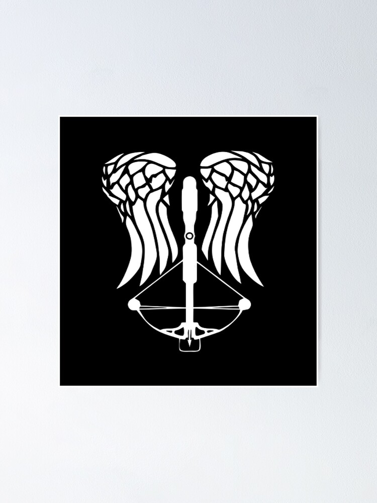 "Daryl Dixon Angel Wings and Crossbow - Twd - The Walking Dead" Poster ...