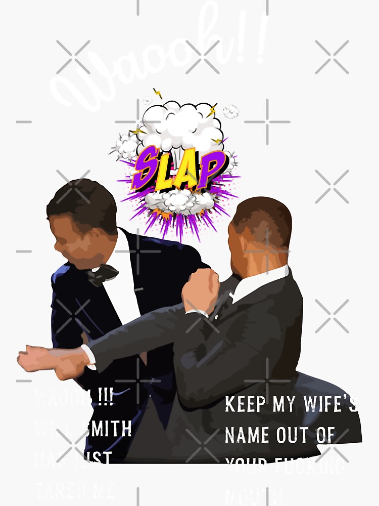 "Music Vintage Will Smith Slap Chris Rock" Sticker by Ignatius2008 ...