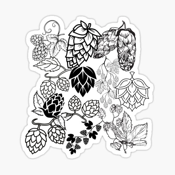 "I love hops, beer is made of hops" Sticker by Brutalmanfatal | Redbubble