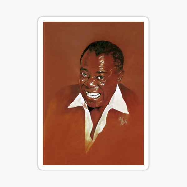 "Louis Armstrong " Sticker by JessicaSha5027 | Redbubble