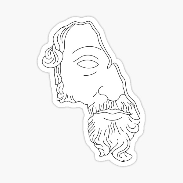 "Printed Man Face" Sticker by Abhi169 | Redbubble