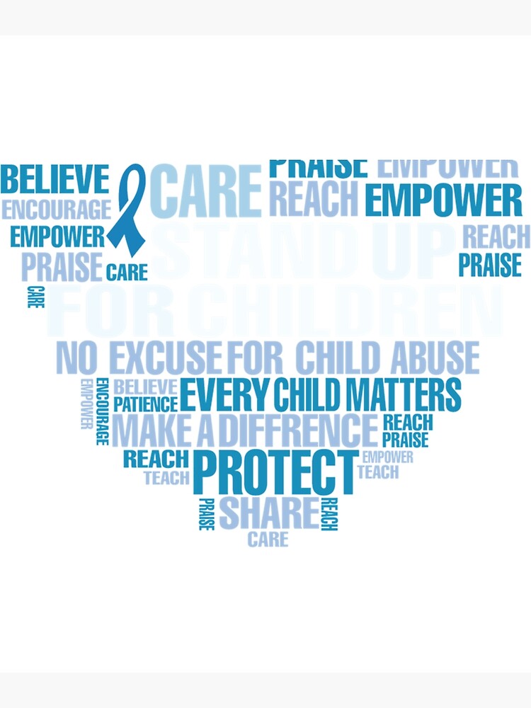 "Child Abuse Prevention Support Word Cloud " Poster by LoveParadise88 ...