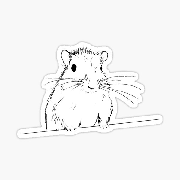 "Gerbil messy hair" Sticker by kammotus | Redbubble