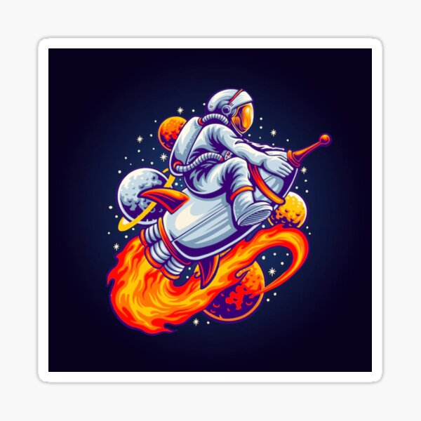 "Rocket Man" Sticker for Sale by UncleKeDesigns | Redbubble